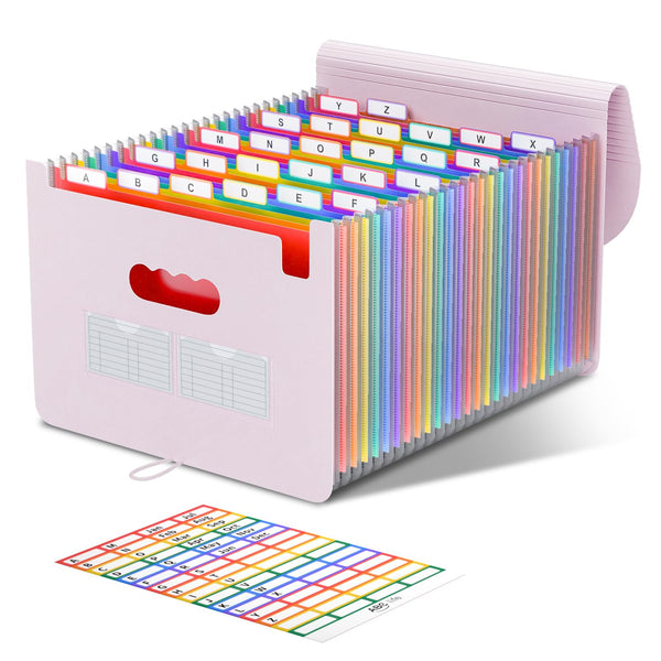 ABC life 26 Pockets Accordion File Organizer, Expanding File Folder, P ...