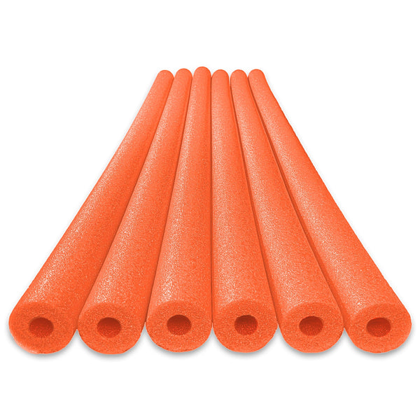 Oodles of Noodles Deluxe Foam Pool Swim Noodles - 6 Pack Orange ...