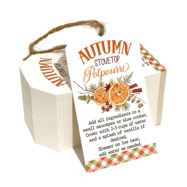 100 Pcs Thanksgiving Stovetop Potpourri Tags, Autumn Fall Simmer Pot I ...