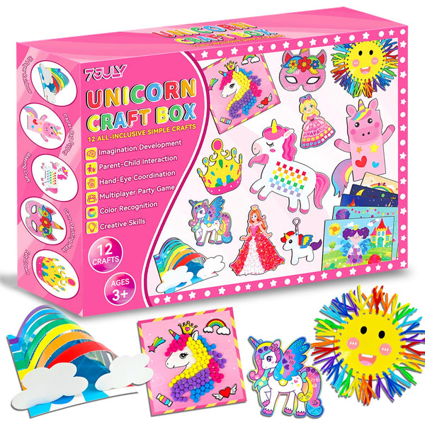 7July Unicorn Craft Box-12 Fun Arts And Crafts For Kids Ages 4-8,Educa ...
