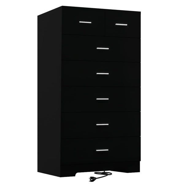 FJTJBSI 47.3 Tall Dresser for Bedroom Chests of Drawers with Charging ...