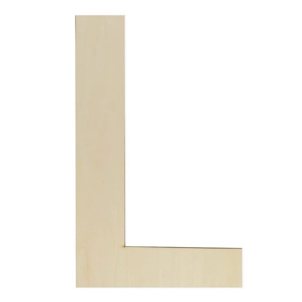 Wooden Letters 12 Inch, Big Wooden Letter L Shapes Cutouts Blank Unfin ...