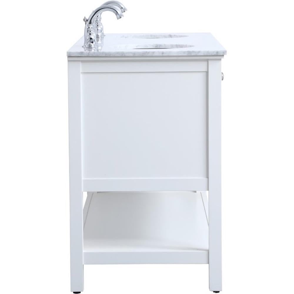Elegant Decor Metropolis 60 Double Sink Marble Top Bathroom Vanity In ...
