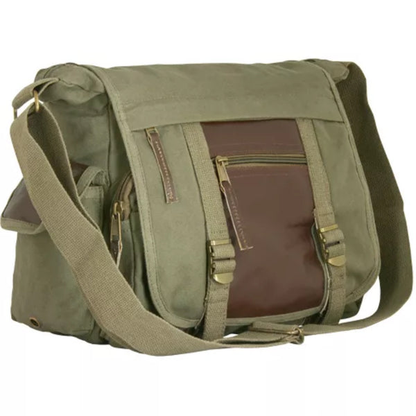 Deluxe Concealed-Carry Messenger Bag - Vintage Olive Drab– Slickpurchase