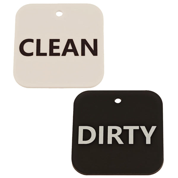 Clean dirty signs black white hanging laundry basket label acrylic,Lau ...