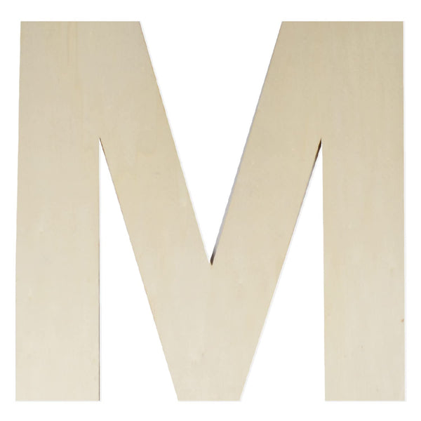 Wooden Letters 12 Inch, Big Wooden Letter M Shapes Cutouts Blank Unfin ...
