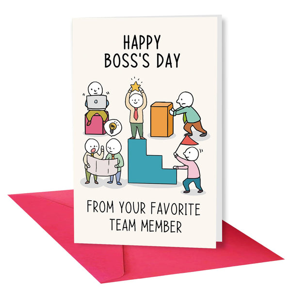 Unique Bosss Day Card From Team Group, National Boss Day Cards Gifts F ...
