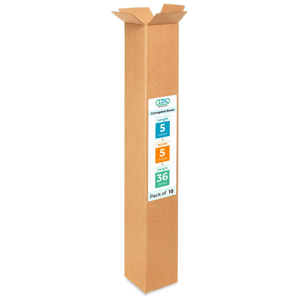 Tall Moving & Shipping Boxes 5x5x36 inches (10-Pack) - Extra Strength ...