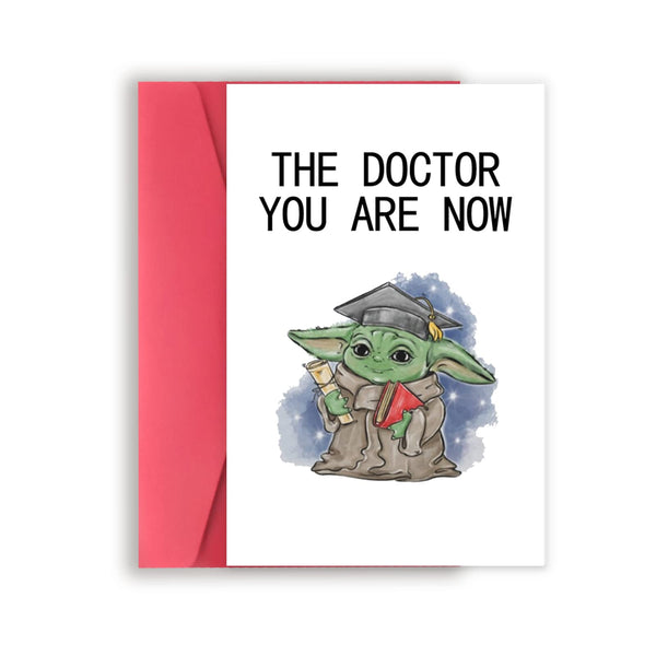 Bennloos Cute Baby Yoda Graduation Gifts, Happy Doctorate Card For Him ...