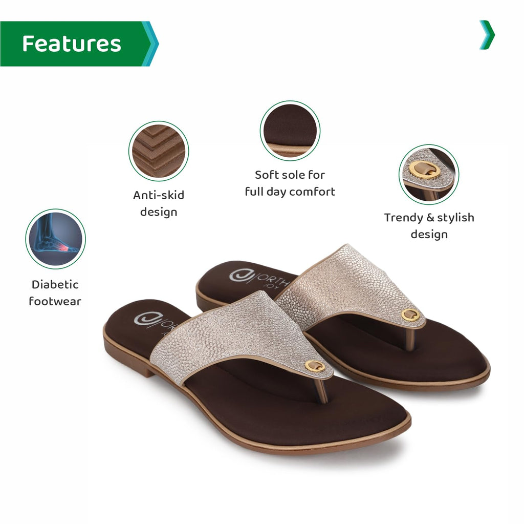 Ortho Joy Doctor Fancy Slipper For Women || Orthopedic Women'S Slipper ...