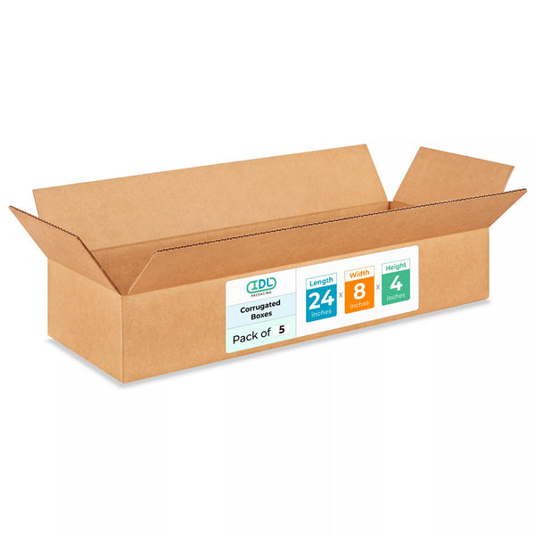 Large Shipping & Moving Boxes 24 x 8 x 4 inches (5-Pack) - Extra Stren ...