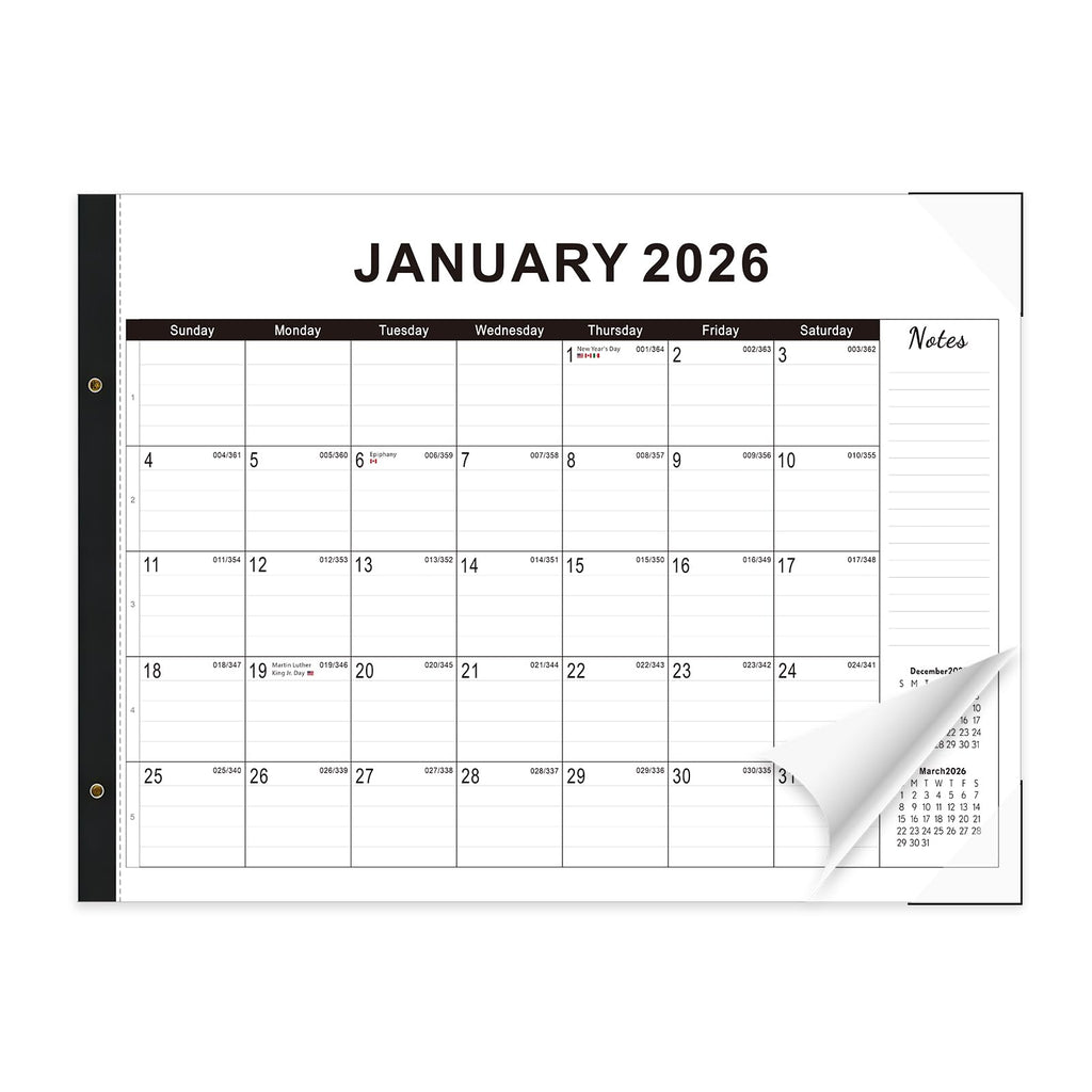 2026 Desk Calendar Large 22X17 - Desk Top Calendar 2026 With Plastic C ...