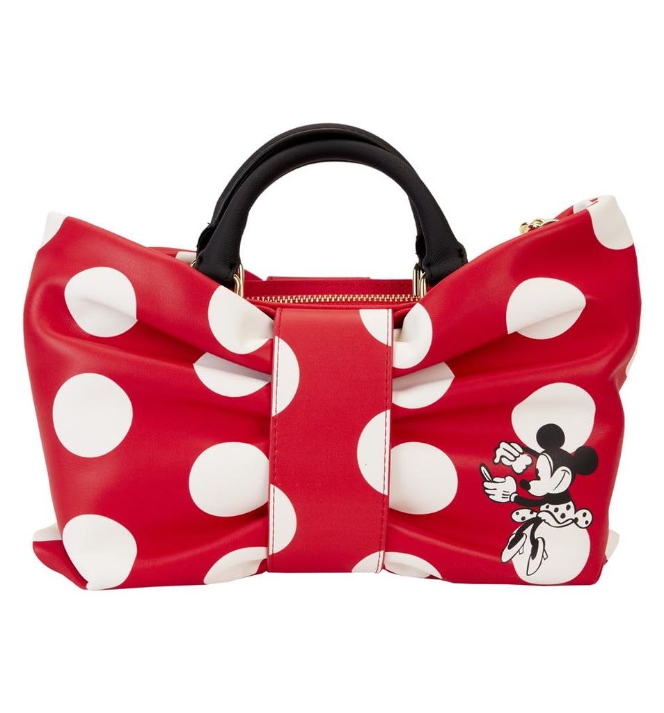 Loungefly Disney Minnie Mouse Rocks The Dots Bow Figural Crossbody Bag ...