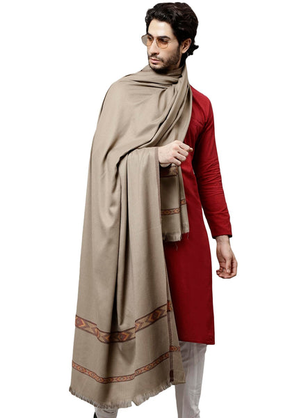 Weavers Villa Men'S Kullu Design Wool Blend Lohi/Shawl, 120Cm X 240Cm ...