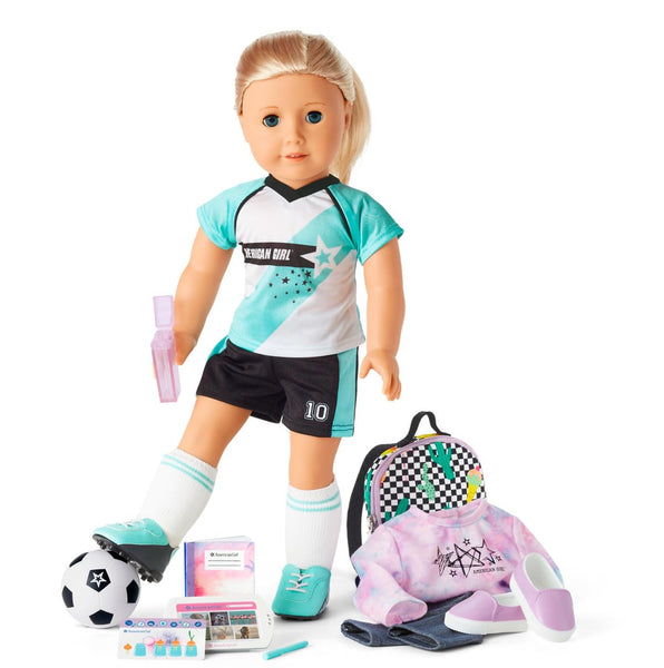 American Girl Truly Me 18-Inch Doll 27 & School Day To Soccer Play Pla ...