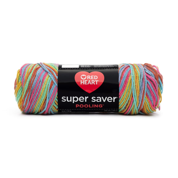 RED HEART Super Saver Yarn, Pooling - Papaya– Slickpurchase