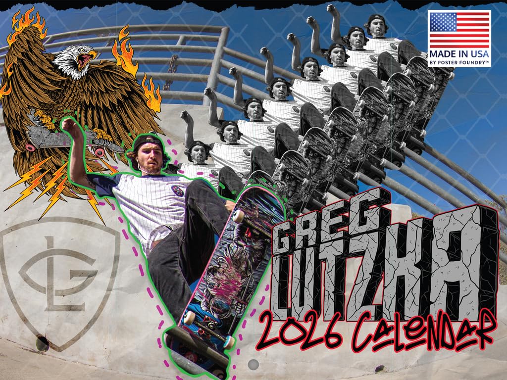 Greg Lutzka Skateboard Calendar 2026 Monthly Wall Calender 12 Month ...