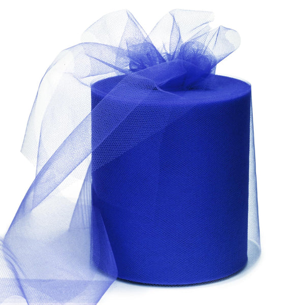 6 x 200 Yards Royal Blue Tulle Fabric Rolls, Blue Spool Tulle Ribbon f ...