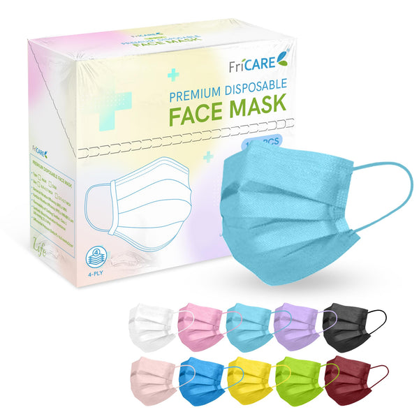FriCARE Face Masks Disposable for Adults, 4 Ply ASTM Level 3, Allergy ...