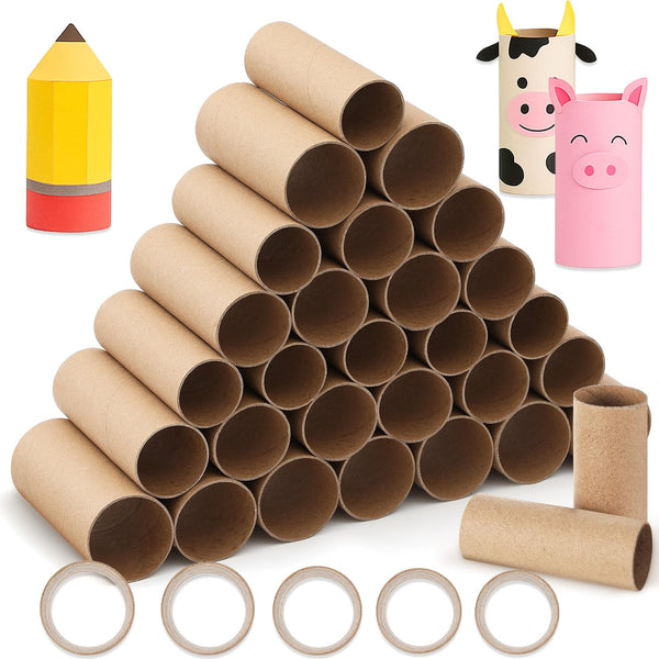 Henoyso 50 Packs Cardboard Tubes for Craft Multiple Sizes DIY Empty To ...