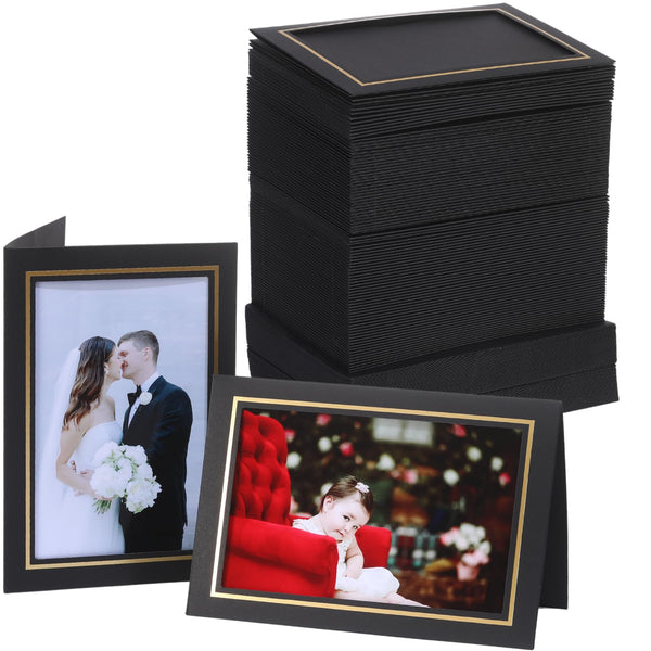 Litpoetic 100 Count Photo Frame Cards with Envelopes 4x6 Paper Picture ...