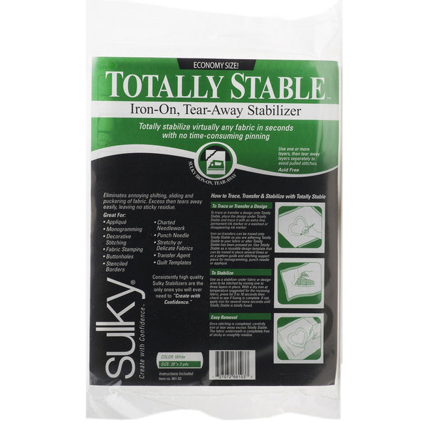 Sulky Totally Stable Iron-On Tear-Away Stabilizer, 20 by 3-Yard ...