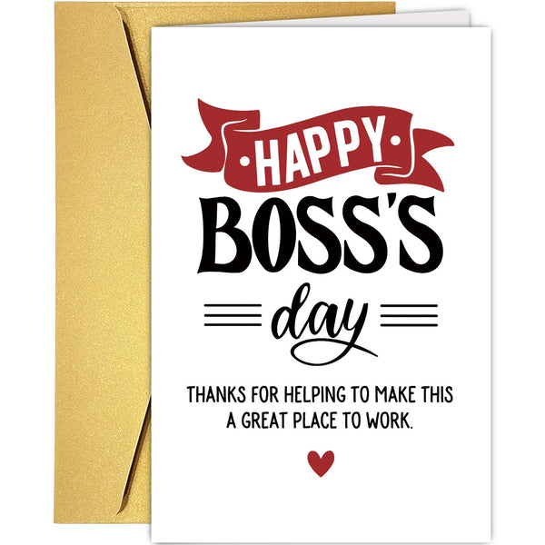 Supoeguk Happy Boss s Day Card for Boss Mentor Leader, Funny Boss Day ...