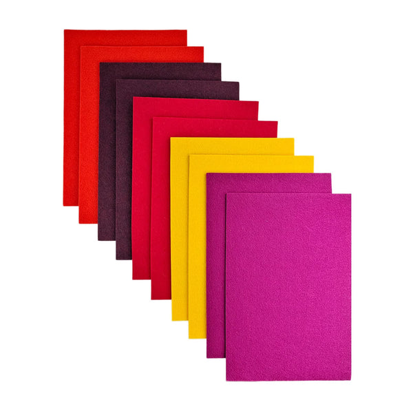 Jtnohx 3mm Thick Felt Sheets, 8x12 Felt Fabric for Crafts, 10 Pcs Hard ...