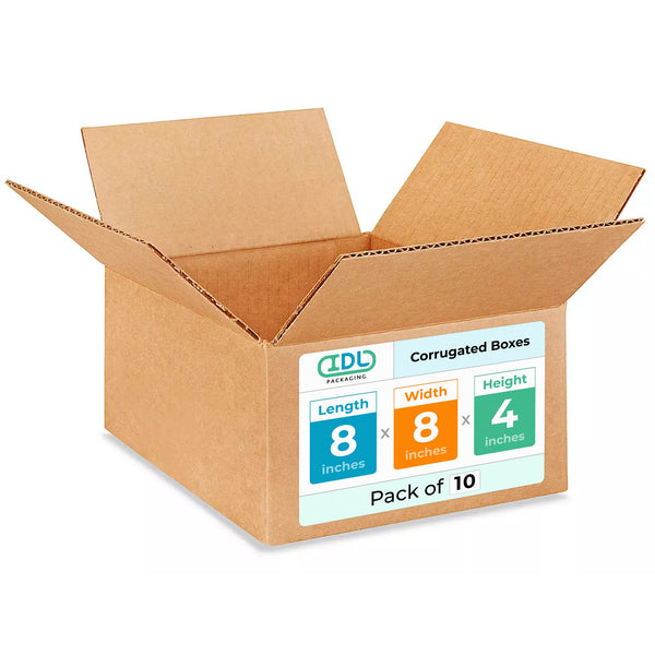 Small Moving & Shipping Boxes 8x8x4 inches (10-Pack) - Extra Strength ...