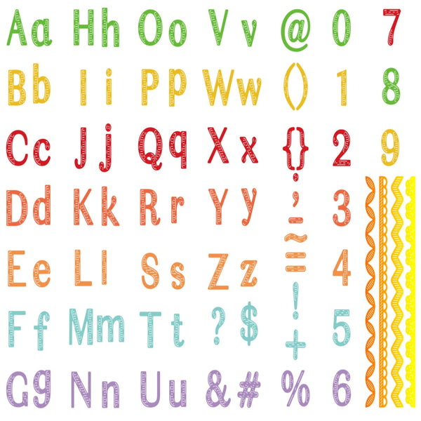 INFUNLY 81Pcs Alphabet Letters Cutting Die Number Die Cuts Metal Embos ...