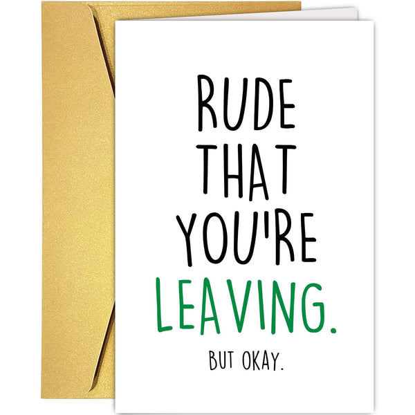 Supoeguk Funny Coworker Leaving Card for Him Her, Humor Going Away Car ...