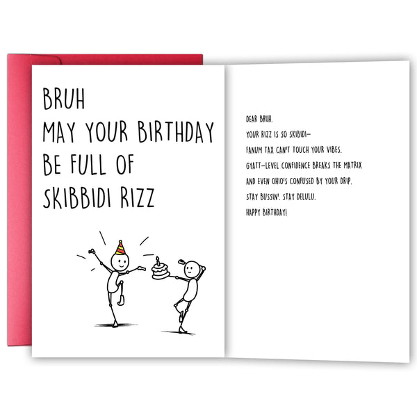 Yiwansin Funny Gen Z Slang Birthday Card For Him Her, Hilarious 13Th 1 ...