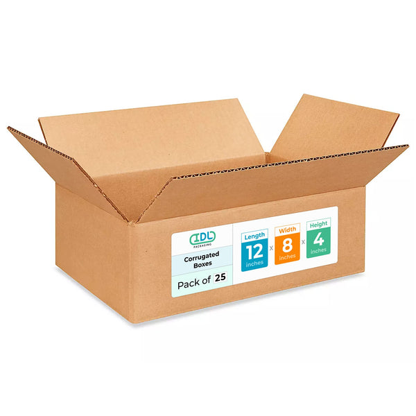 Medium Moving & Shipping Boxes 12L x 8W x 4H (25-Pack) - Extra Strengt ...
