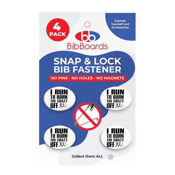 bibSNAPS Race Bib Clips - Safety Lock Fasteners - Secures Running, Mar ...