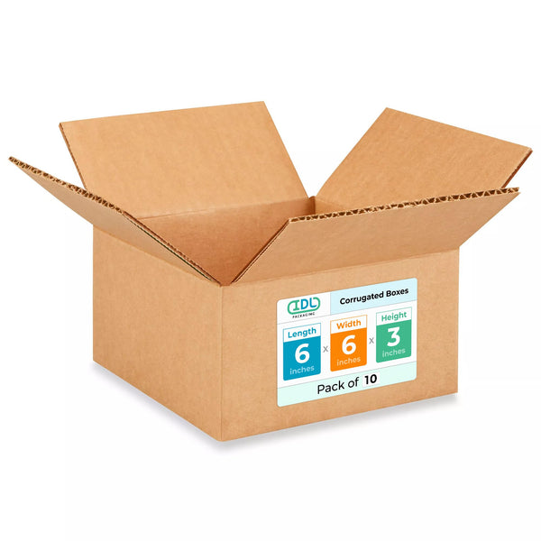 Small Moving & Shipping Boxes 6x6x3 inches (10-Pack) - Extra Strength ...
