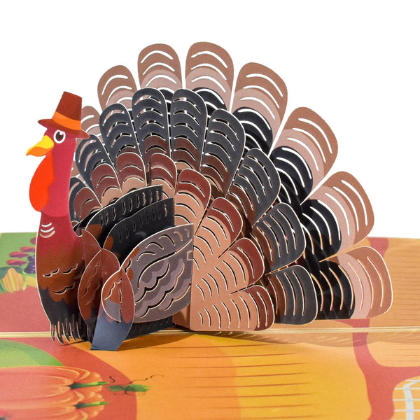 GREETING ART Thanksgiving Cards, Pop Up Turkey Card, 3D Thanksgiving G ...