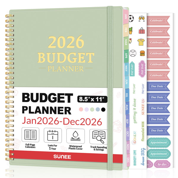 2026 Budget Planner - Monthly Budget Book from JAN 2026 - DEC 2026 wit ...