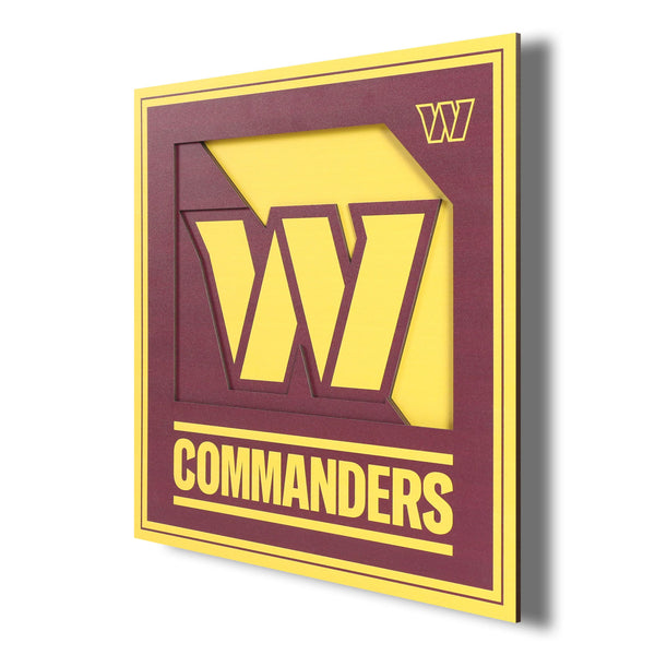 YouTheFan NFL Washington Commanders 3D Logo Series Wall Art - 12x12 ...