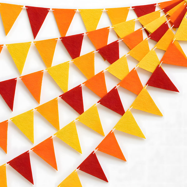 Jetec 5 Pieces 41 Feet Fall Pennant Banner Autumn Decoration Yellow Or ...