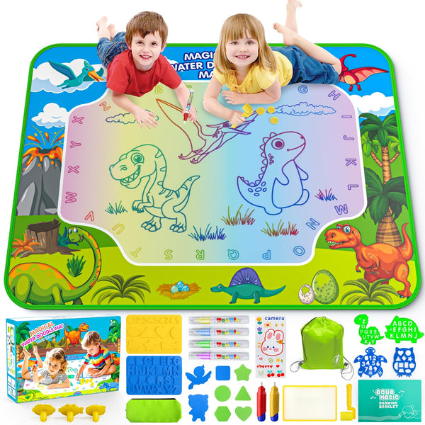 Water Doodle Mat for Kids 32x40 Inch, Reusable Coloring Mat Educationa ...