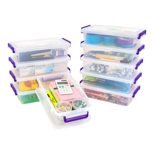 IRIS USA 3 Qt. Plastic Craft Storage Container Bins with Lids, 10 Pack ...