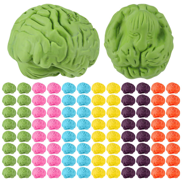 Gilprop 96 Pcs Brain Shaped Erasers Bulk 1 Inch Mini Brain Rubber Penc ...