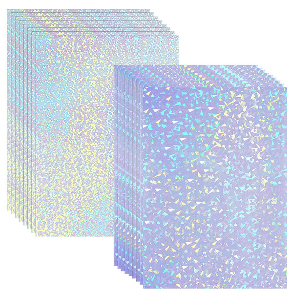 Clabby 36 Sheets Holographic Sticker Paper A4 Vinyl Holographic Lamina ...