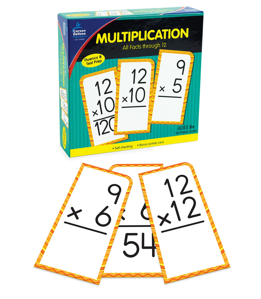 Carson Dellosa Multiplication Flash Cards For Kids Ages 8+, Times Tabl ...