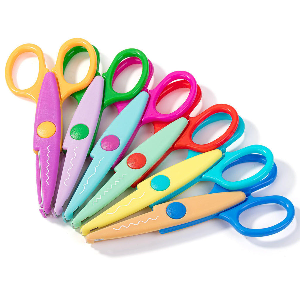 Mr. Pen- Craft Scissors Decorative Edge, 6 Pack, Spring Colors, Zig Za ...