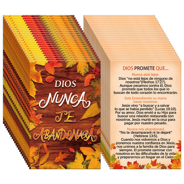 Motiskyy 200 Pcs Spanish Thanksgiving Gospel Tract Card Spanish Holy P ...