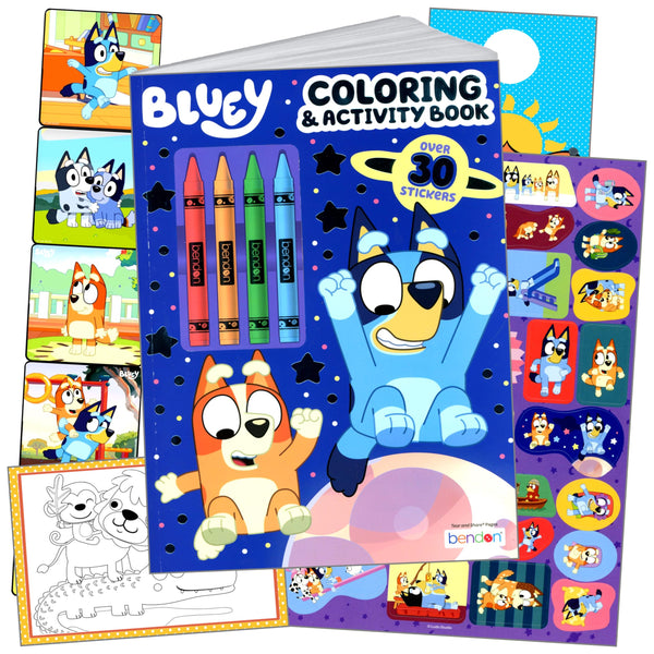 Bendon Bluey Coloring Book with Stickers Includes Bluey Stickers, Colo ...