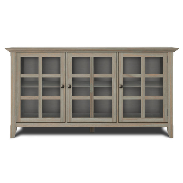 Acadian Solid Wood 62 Inch Wide Transitional Wide Storage Cabinet In D ...