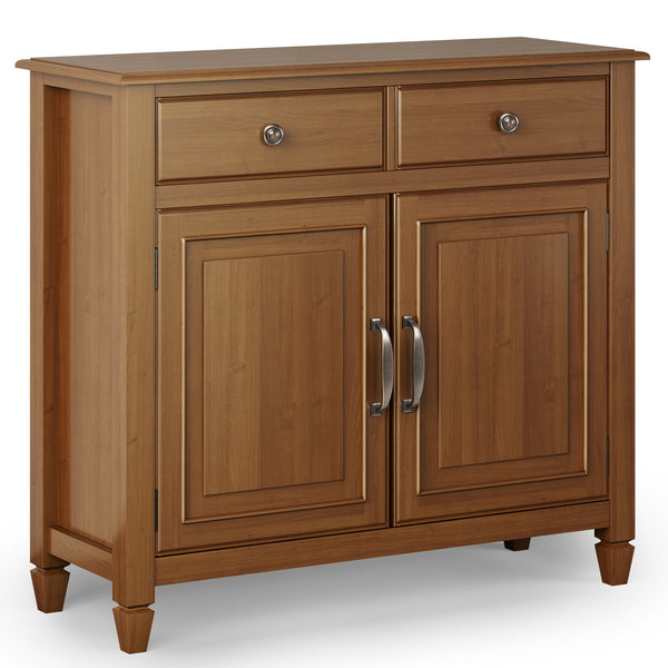 Connaught Solid Wood Entryway Storage Cabinet In Light Golden Brown ...