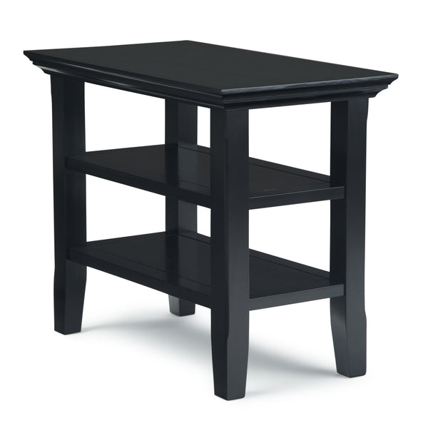 Acadian Solid Wood 14 Inch Wide Rectangle Transitional Narrow Side Tab ...
